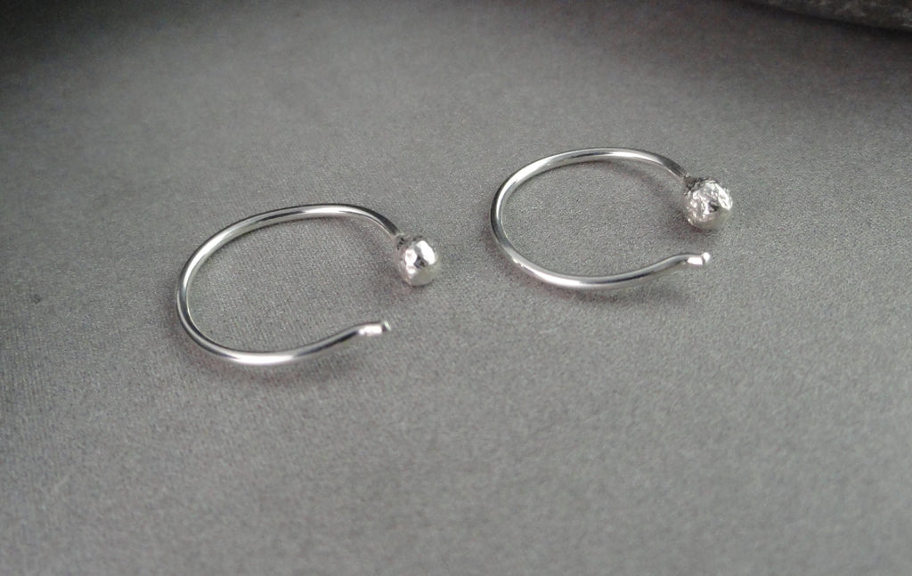 Sterling Silver Hoops - SMALL – Sarah Weber Silversmith